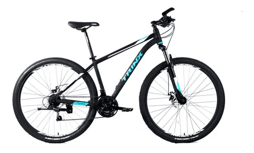 BICICLETA TRINX M116 PRO NEGRO MATE BLANCO AZUL - All Road