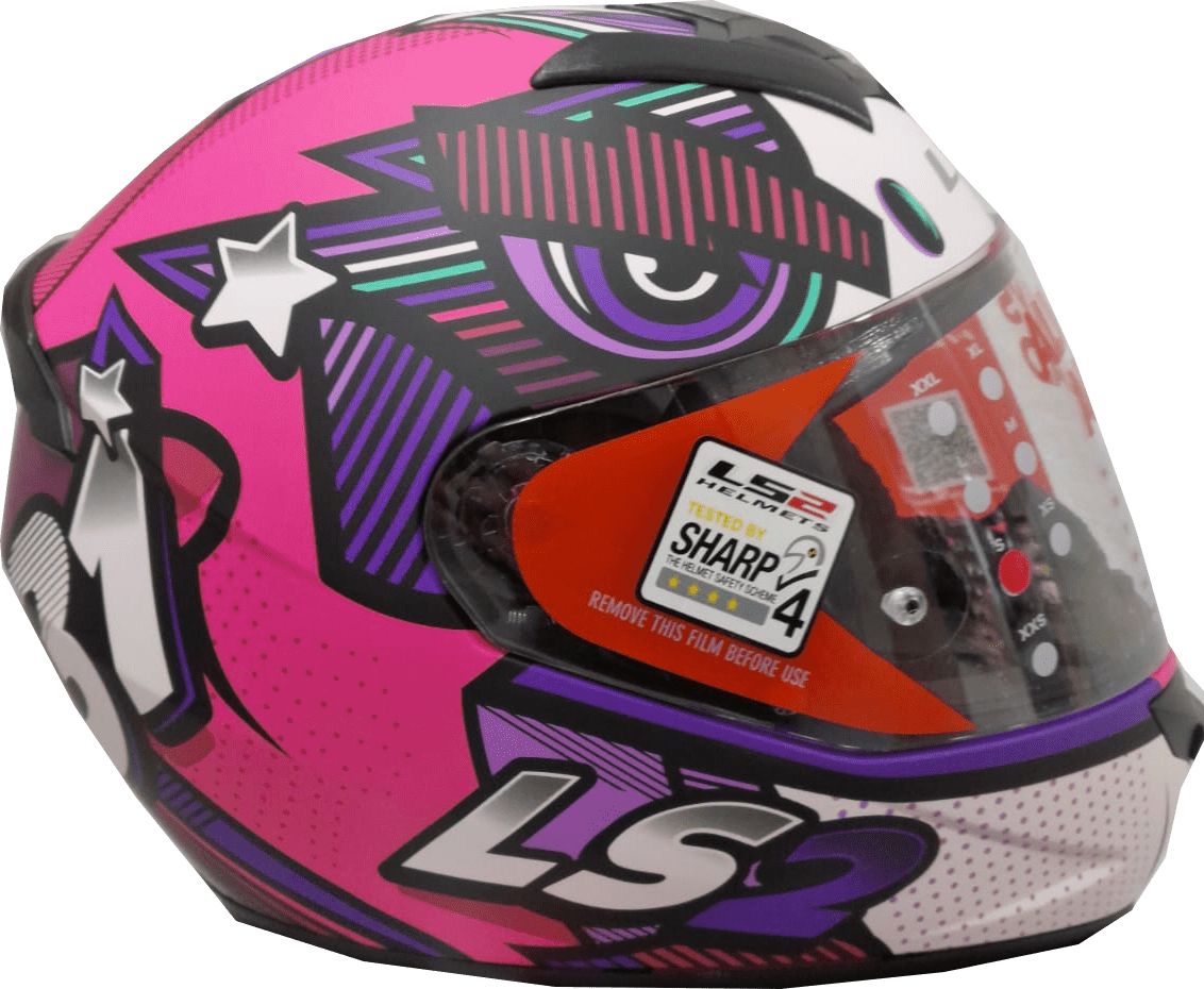 LS2 FF352 KHAN FUCSIA MATE BLANCO | All Road : All Road