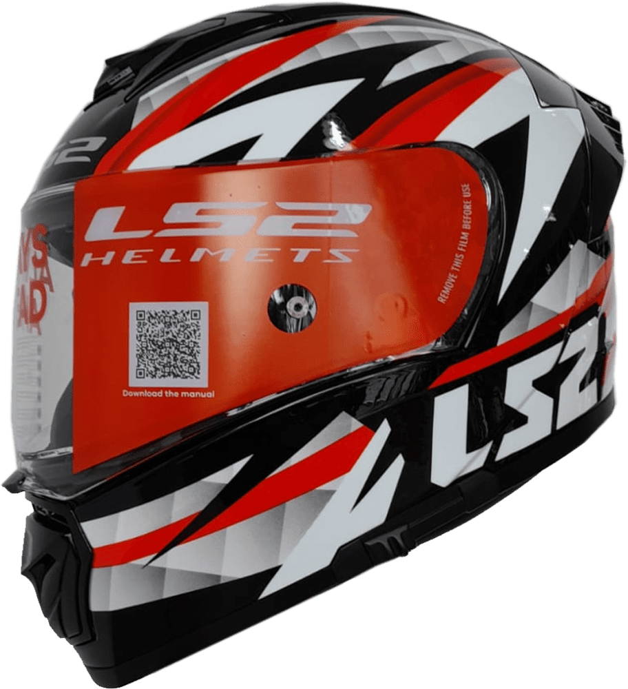 LS2 FF390 CRYSTAL NEGRO ROJO - All Road