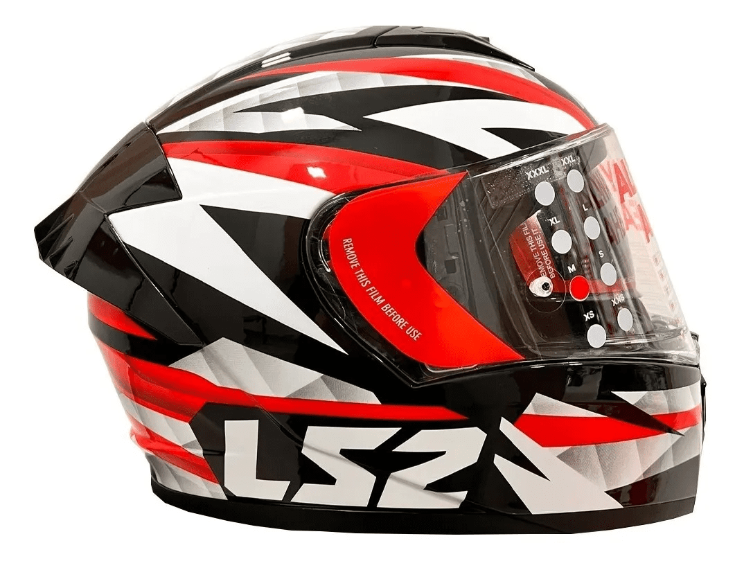 LS2 FF390 CRYSTAL NEGRO ROJO - All Road