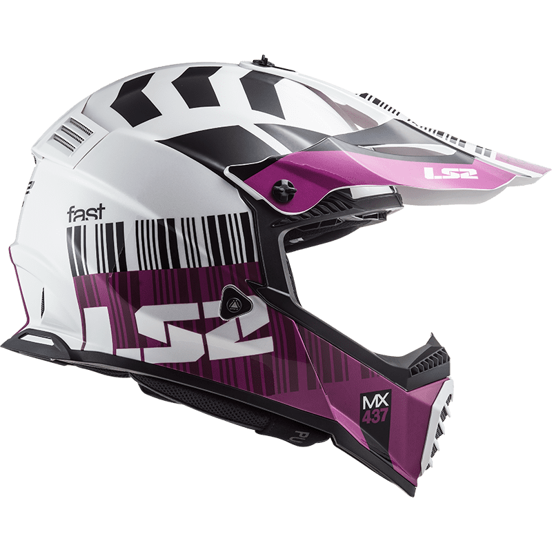 LS2 MX437 XCODE BLANCO VIOLETA - All Road