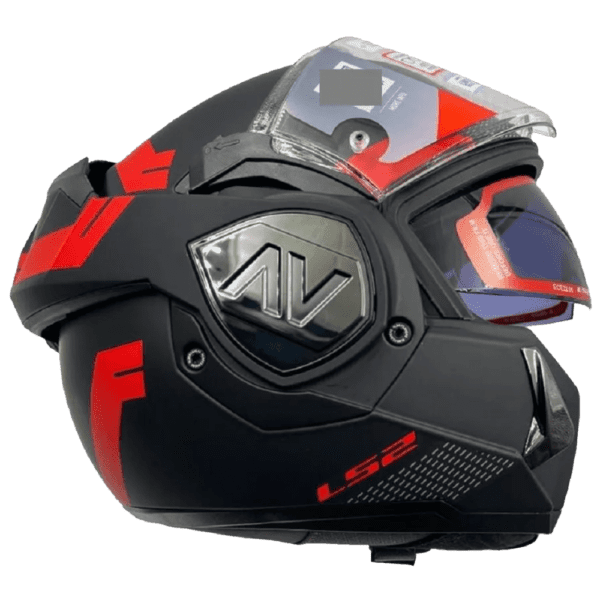 LS2 FF906 BEND NEGRO MATE ROJO | All Road