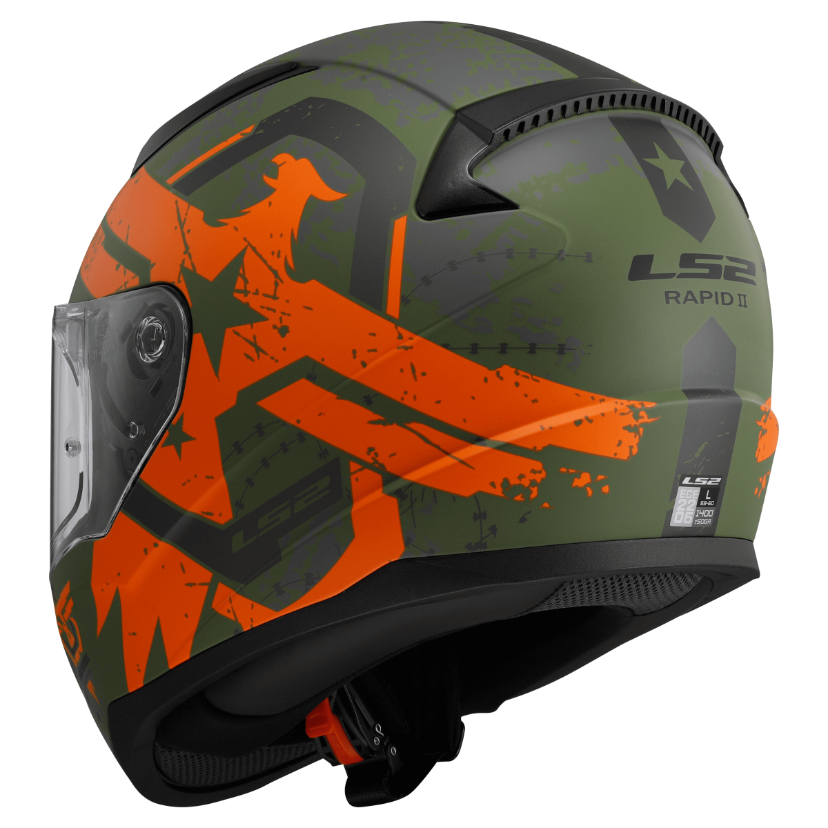LS2 FF353 THUNDER BIRDS NARANJA MATE - All Road