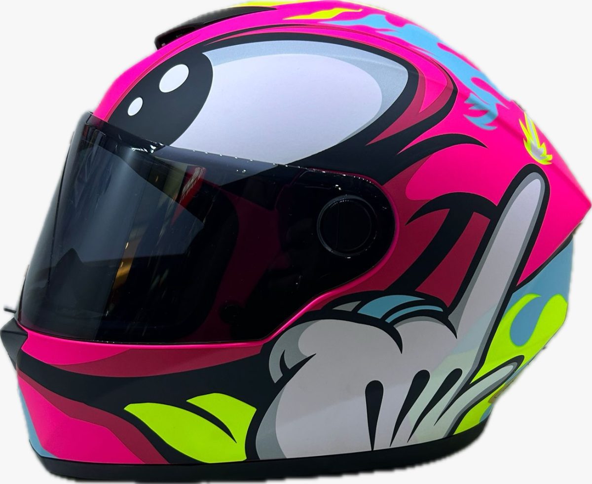 XONE 500-GT ONE FIRE NEGRO MATE FUCSIA - All Road