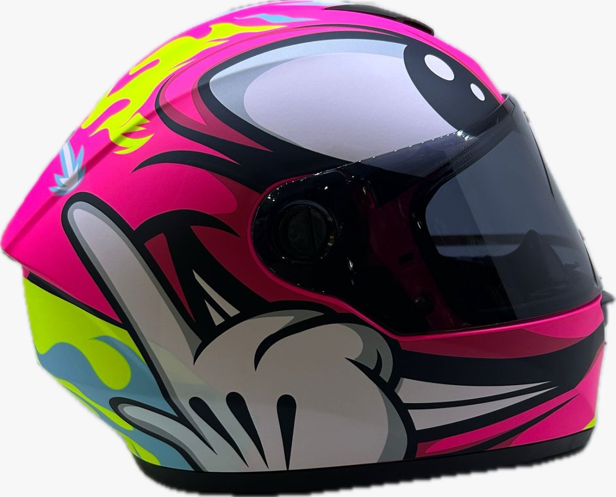 XONE 500-GT ONE FIRE NEGRO MATE FUCSIA - All Road