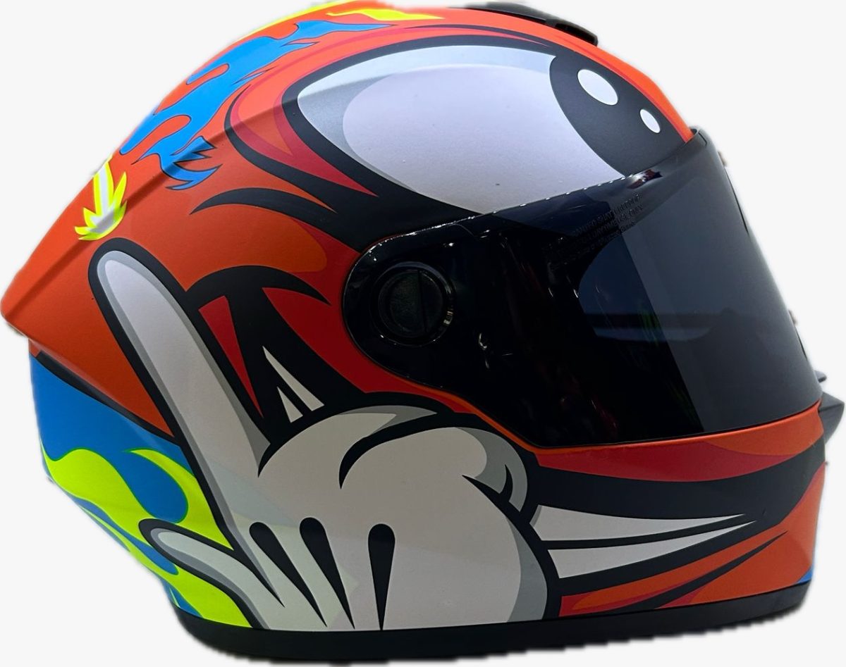 XONE 500-GT ONE FIRE NEGRO MATE NARANJA - All Road