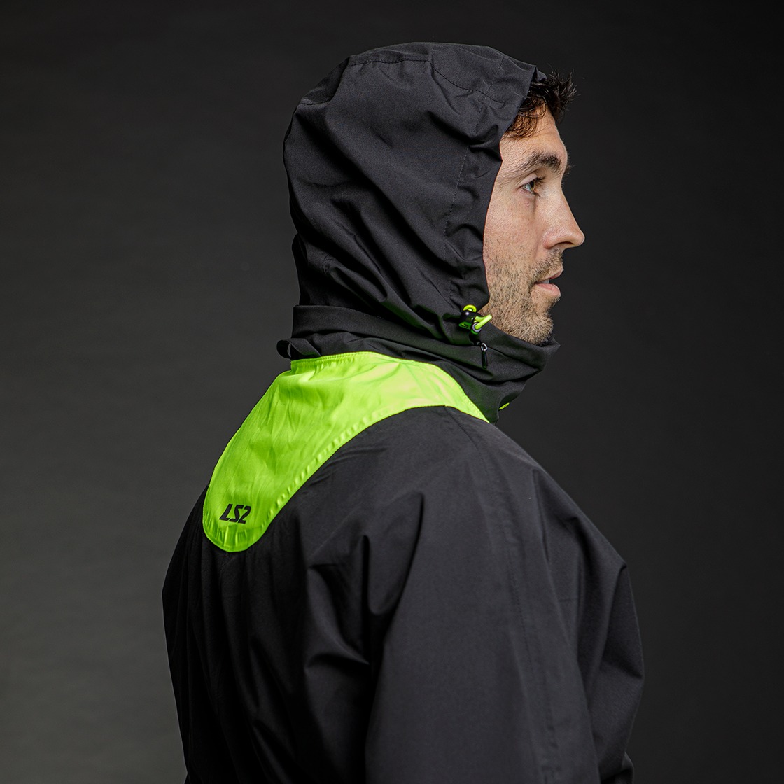 CAMPERA LS2 X-RAIN NEGRO AMARILLO - All Road